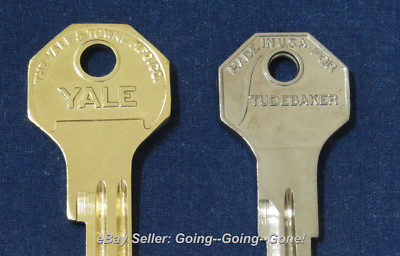 SET ORIGINAL OEM STUDEBAKER IGNITION & TRUNK KEY BLANKS 1949-1963 YALE ...