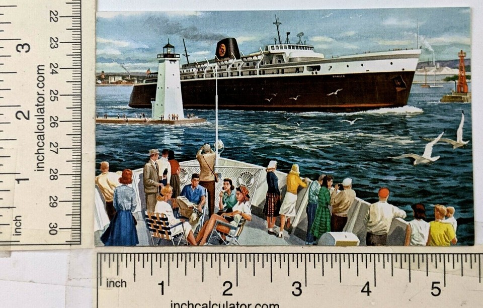 1950s Chesapeake & Ohio Railway C&O SS Badger Ferry Ludington MI ...