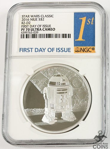 2016 Niue Star Wars Classic R2-D2 .999 Silver 1oz Coin NGC PF70 Ultra ...