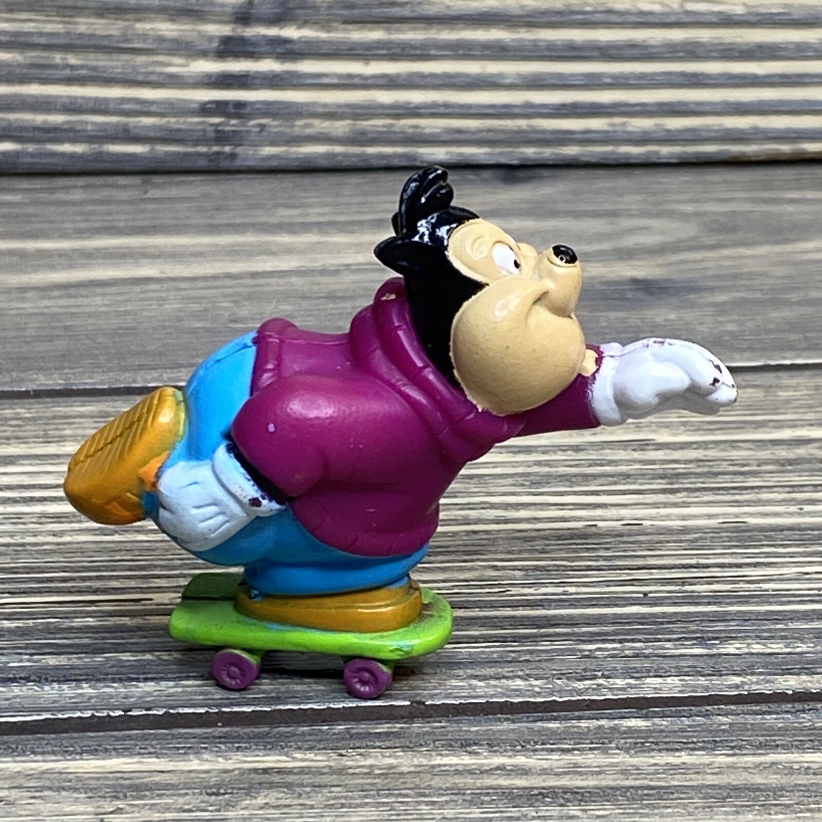 Vintage Disney Goof Troop PJ Pink Sweater Green Skateboard 2” Plastic ...