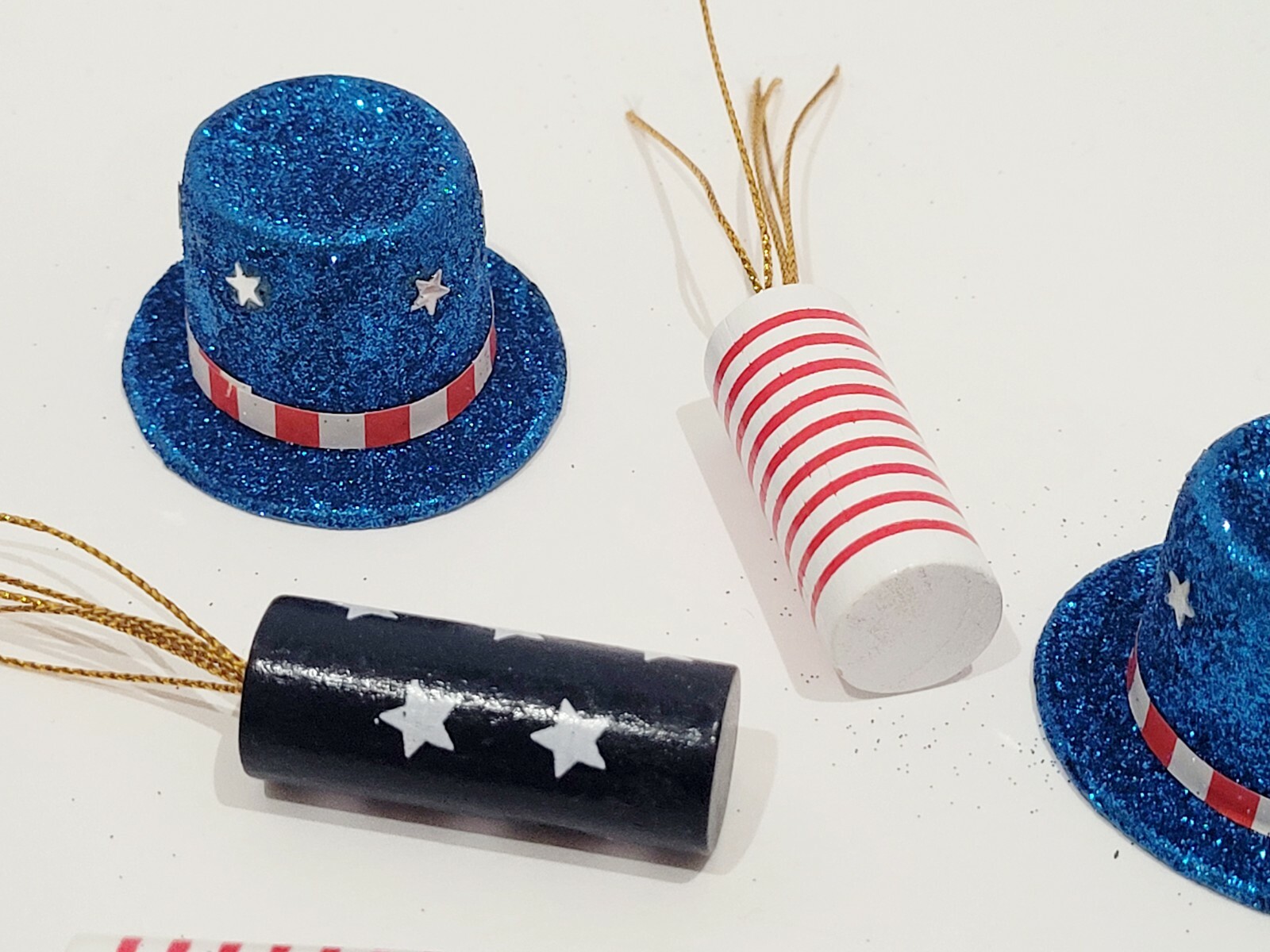 Patriotic 4th Of July Table Scatter Uncle Sam Memorial Firecracker Bowl ...