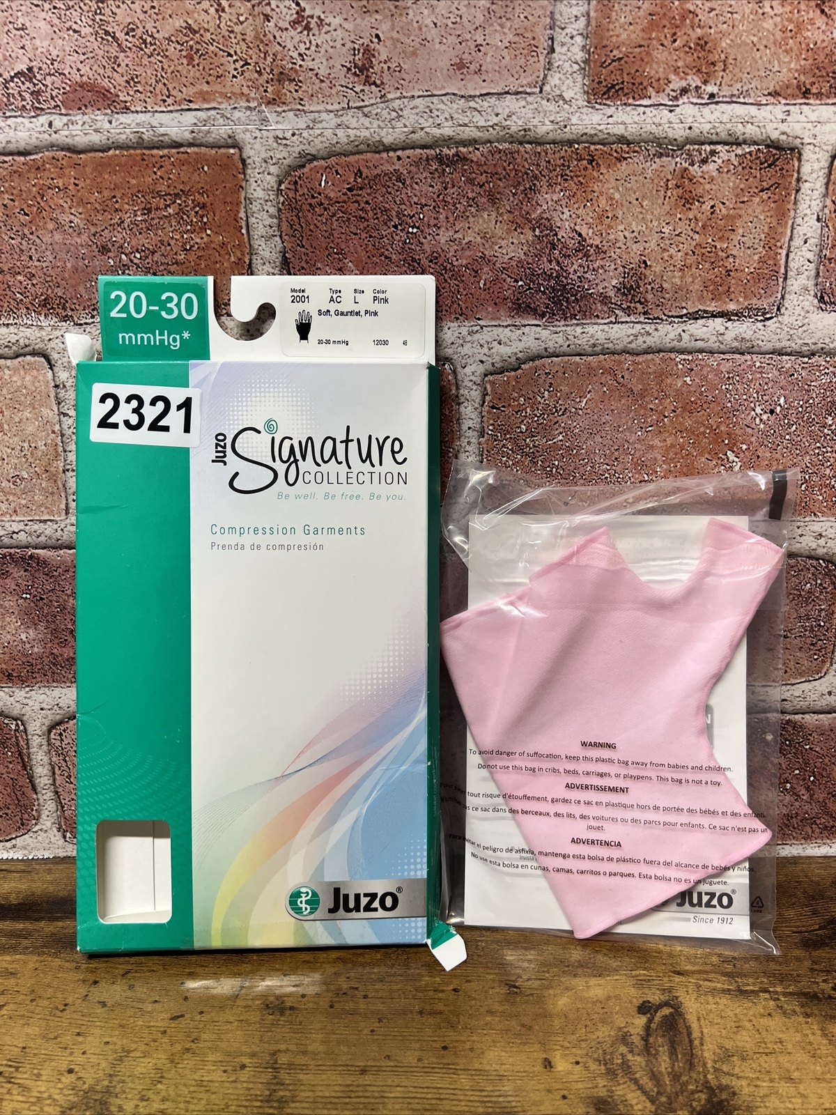 Juzo Signature Collection Compression Sleeve. 2001 AC Large Pink 20-30 ...