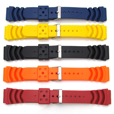 Five Mens Watch Strap Bands For SEIKO MONSTER Rubber Divers Diving 20mm ...