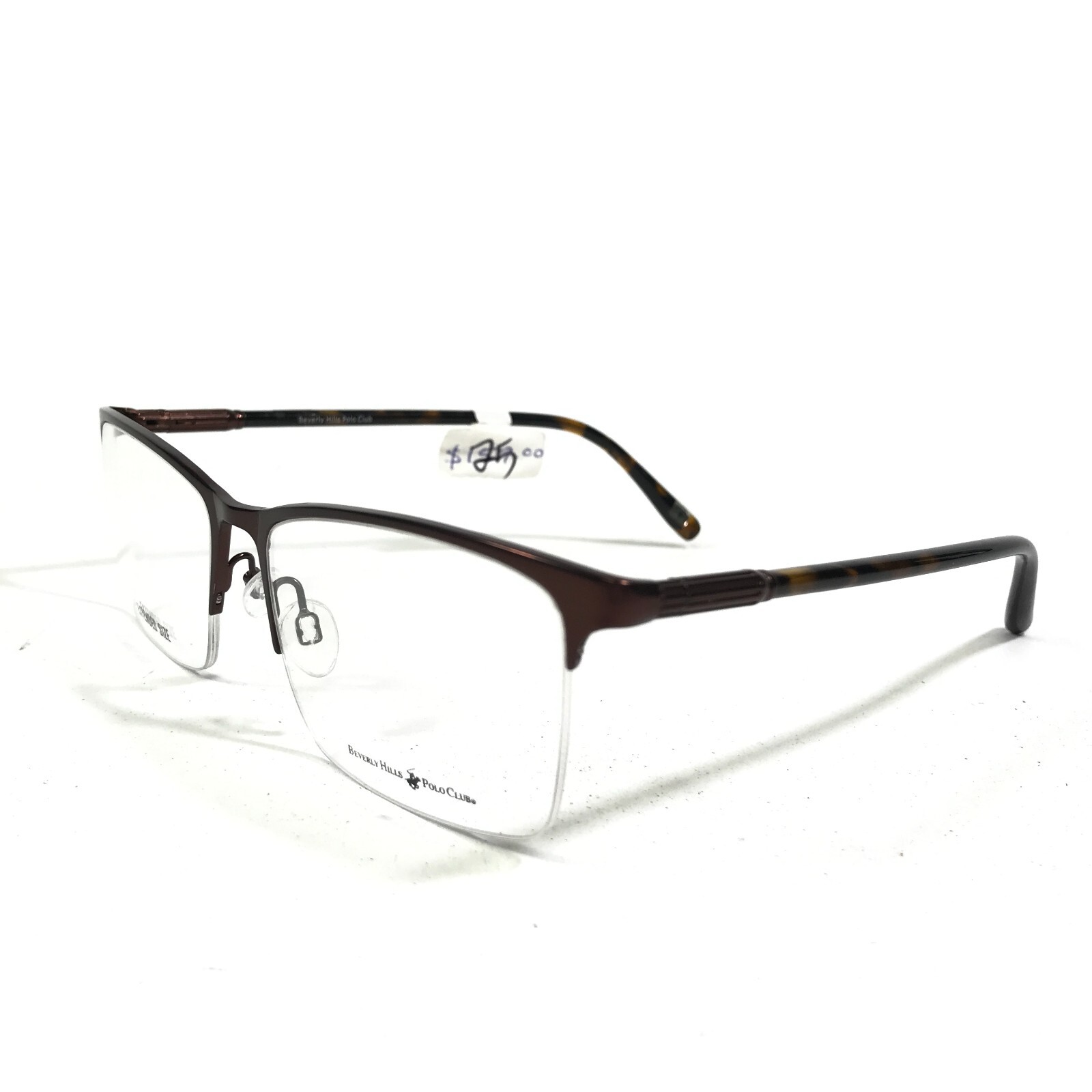 Beverly Hills Polo Club BHPC 83 COL 10 Eyeglasses Frames Brown Square ...