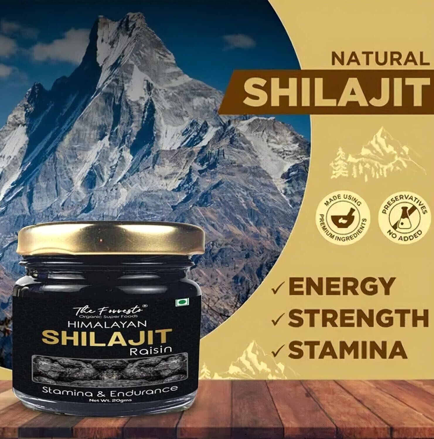 (50GM) 100% Pure Himalayan Shilajit, Soft Resin, Extremely Potent ...