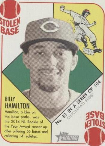 2015 Topps Heritage '51 - Billy Hamilton #81 Mini Blue Back for sale ...