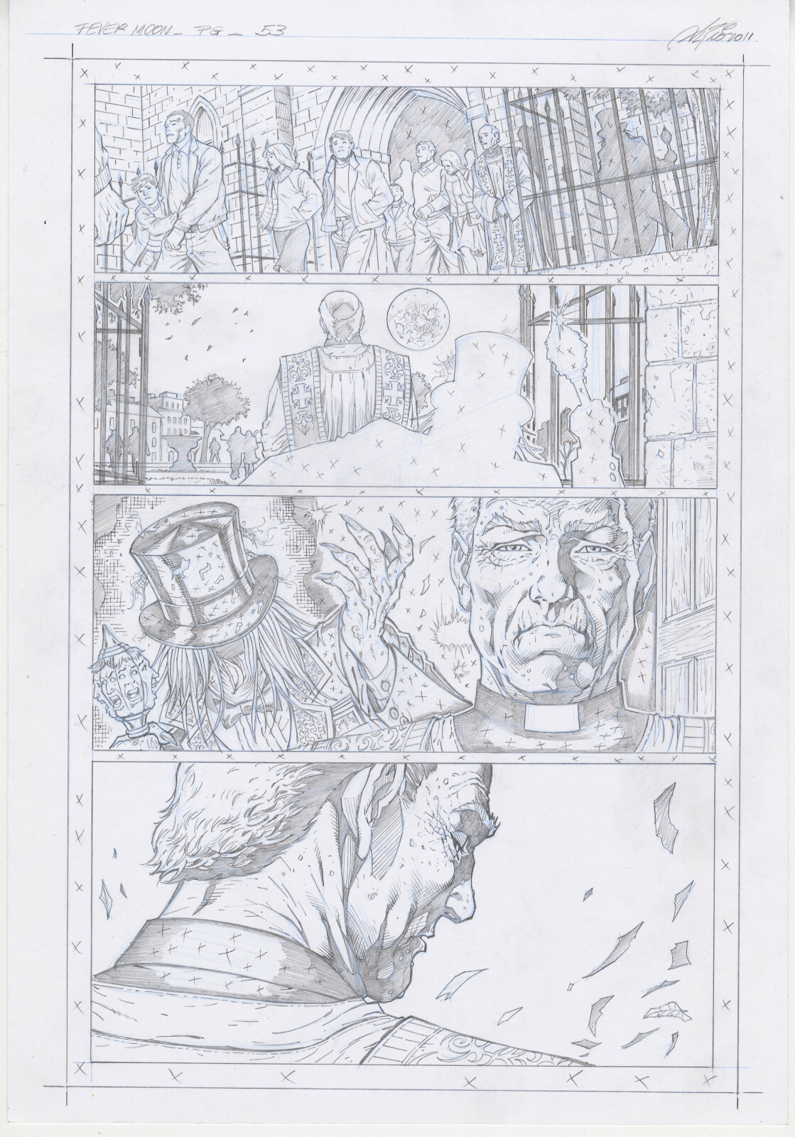 AL RIO, Karen Marie Moning's Fever Moon, Original art Page 53, The Fear ...