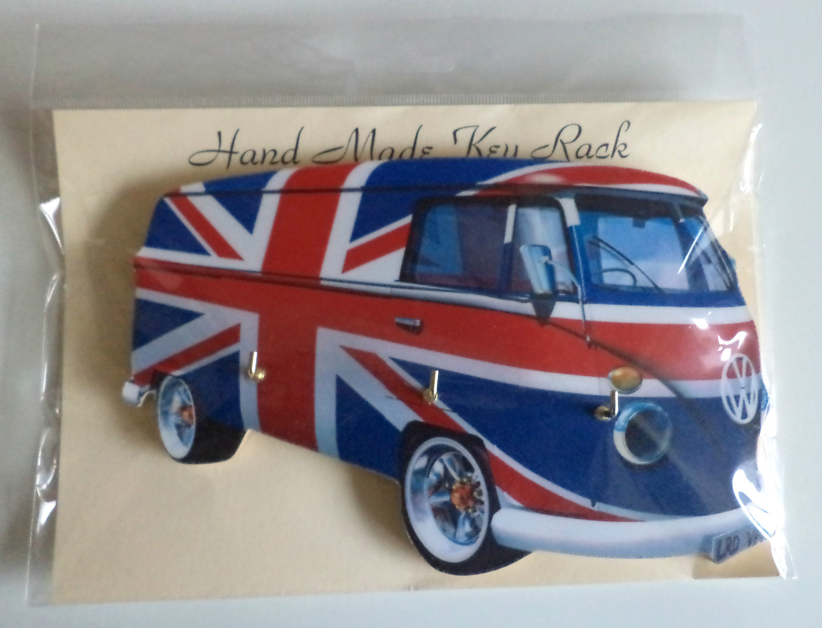 Camper Van Key Rack, 60s Split Screen Camper Van Key Rack, Union Jack ...