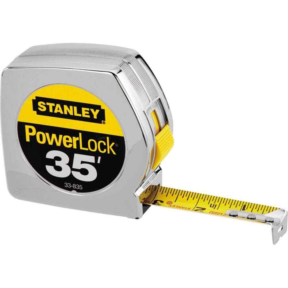 Stanley 35' x 1" Yellow Blade Tape Measure 1/16" Graduation, Inch ...