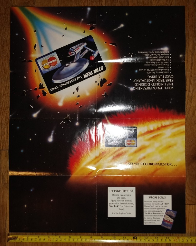 Vintage 1989 Star Trek Double-Sided Fold-Out Paramount Pictures Poster ...