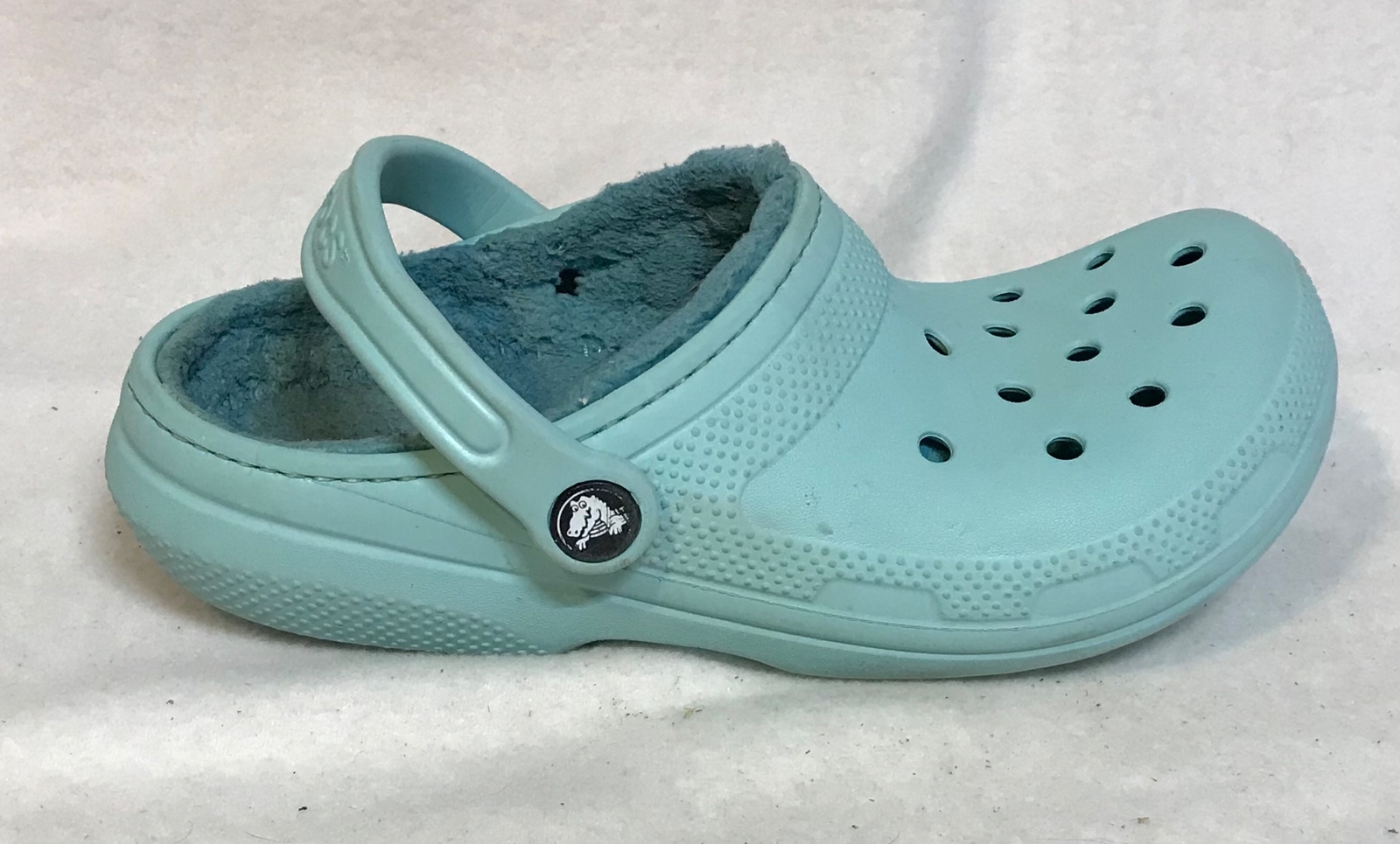 Crocs Classic Blue Calcite Fur Lined CLOG Shoes - Women’s 8 / Men Size ...