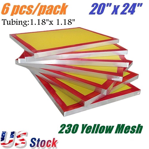 6/PACK Aluminum Frame Screen Printing Screens 20"x 24" 230 Mesh Count ...