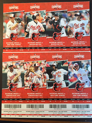 Baltimore Orioles 2015 MLB ticket stubs - One ticket - SEE LISTING | eBay