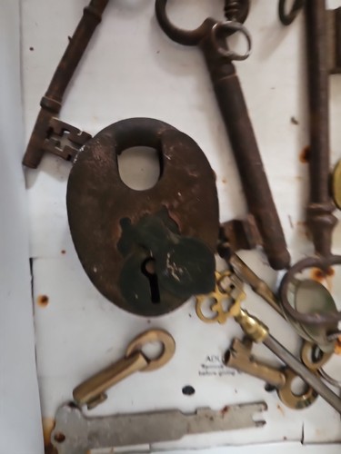 Lot of 15 Antique Skeleton Keys, Locks | eBay