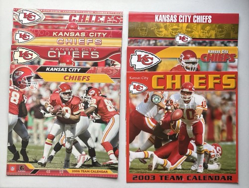 7 Vintage Officially Licensed NFL Kansas City Chiefs Team Calendars ...