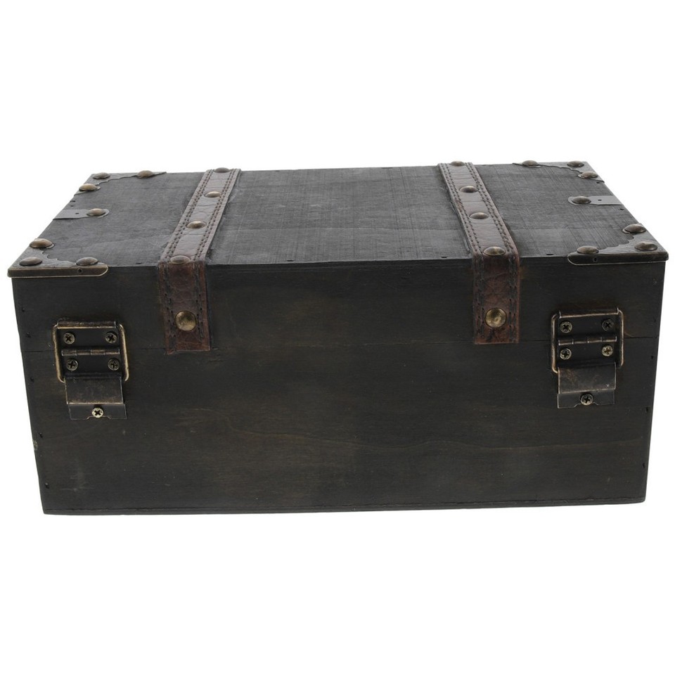 Jewelry Chest Decorative Box Storage Wood Keepsake Vintage Treasure ...