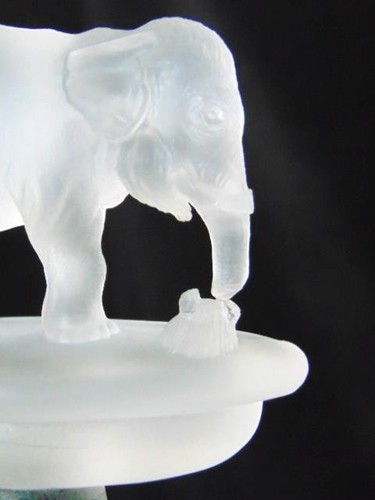 Rare 1884 EAPG Antique Frosted JUMBO ELEPHANT Spoon Rack, CANTON GLASS ...