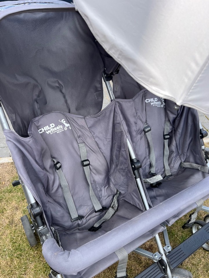 child wheels double buggy with rain cover and sun shade | eBay UK