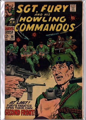 SGT. FURY and HIS HOWLING COMMANDOS #58 vs the Nazis (1967) Marvel F/VF ...