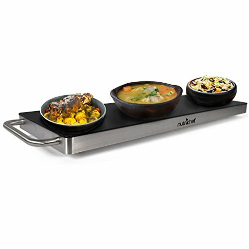 NutriChef Electronic Food Warming Tray with Non-Stick Heat Resistant ...