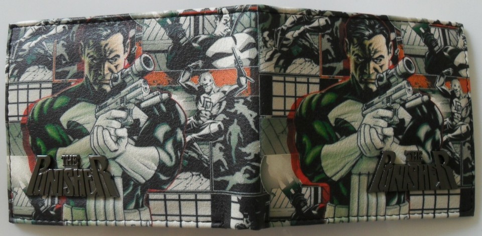 Marvel Punisher Gun Bi-fold Billfold Wallet | eBay