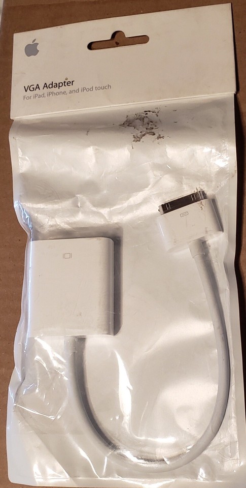*NEW* GENUINE APPLE 30 PIN TO VGA ADAPTER MC552ZM/B - model A1368 | eBay