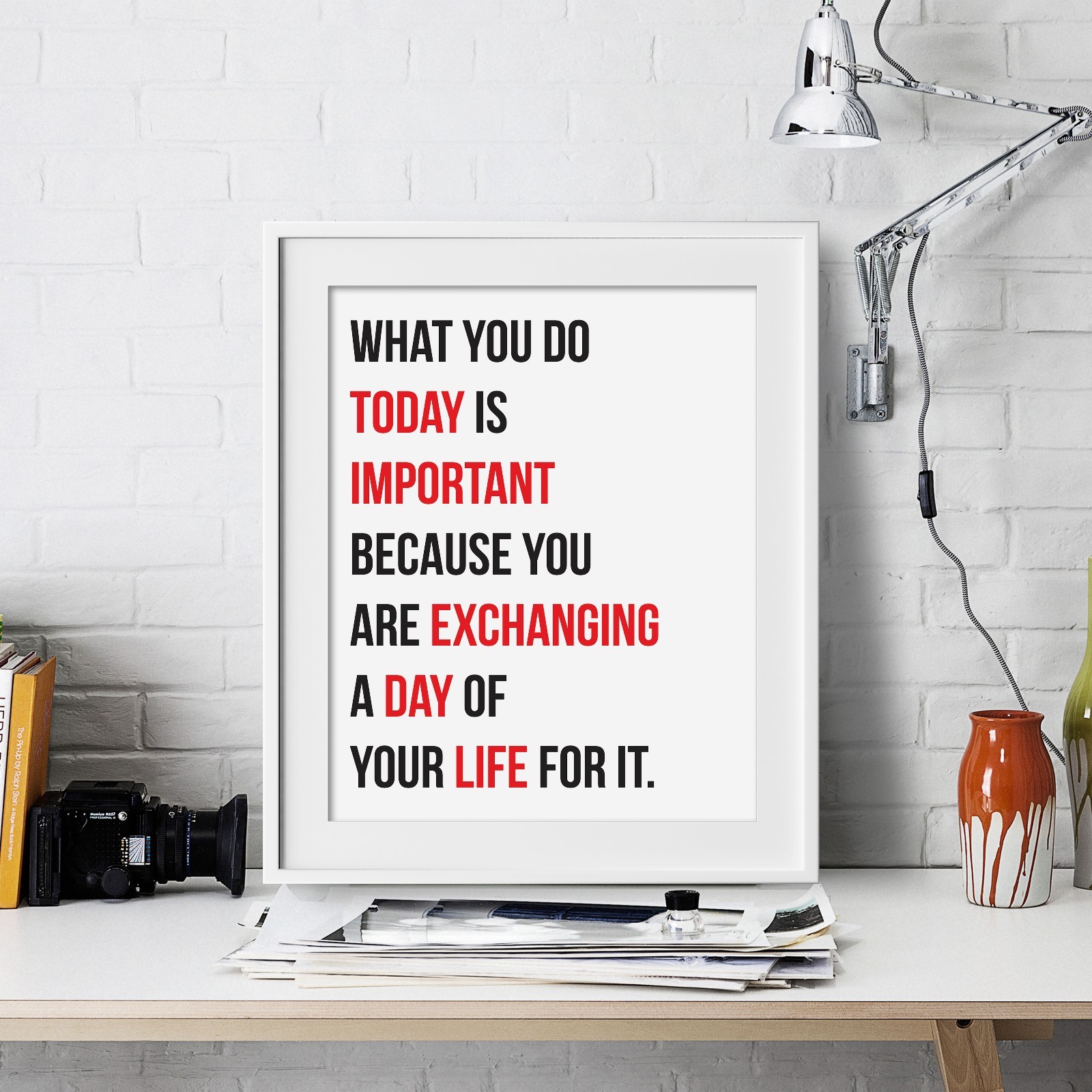 Today Inspirational Wall Art Print Motivational Quote Poster Decor ...