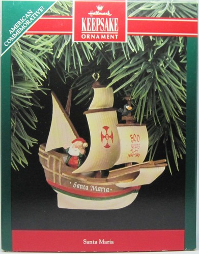 1992 HALLMARK - SANTA MARIA - COMMEMORATES 500TH ANNIVERSARY OF ...