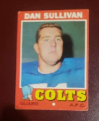 1971 Topps #108 Dan Sullivan Guard Baltimore Colts **40% OFF 2 or MORE ...