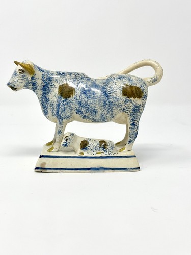 Staffordshire Pratt Ware Cow Pearl ware with Calf Creamer c. 1810 | eBay