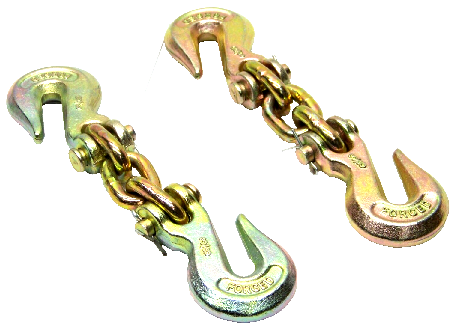 2pcs 6 Ton Double Grab Hooks Chain Joint Chain Shortener Auto body Dent ...