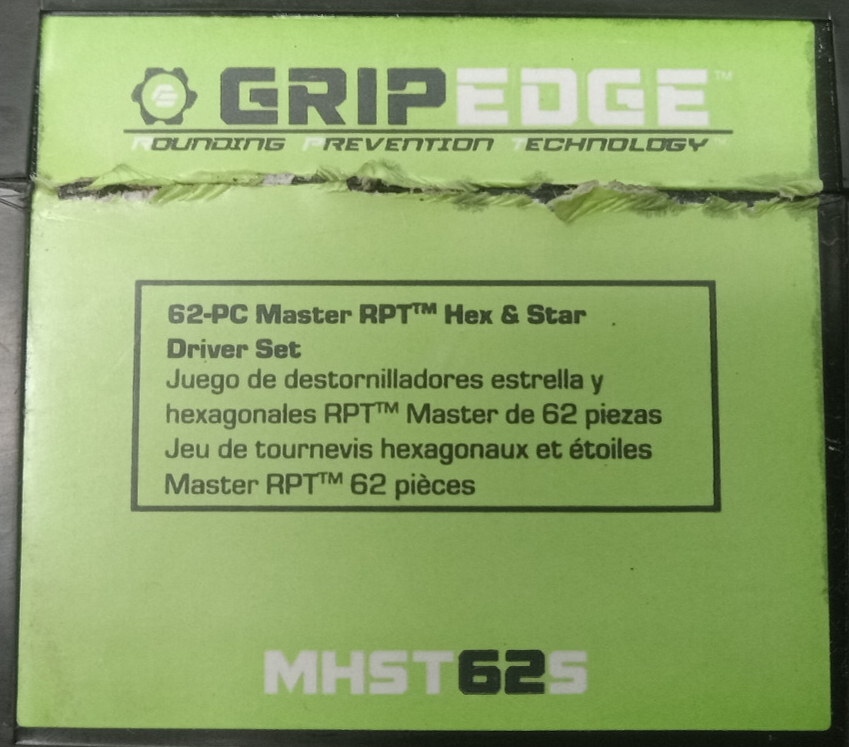 Grip Edge Tools MHST62S 62 Piece Master RPT Hex and Star Driver Set | eBay