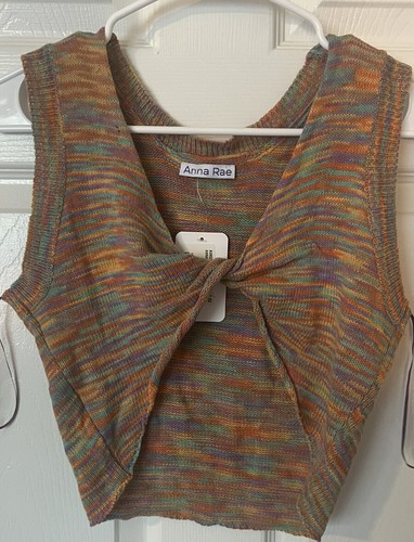 Anna Rae Small Rainbow Knit Crop Top New With Tags | eBay
