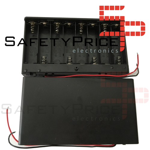 Porte-piles 8 x AA 12V support de batterie R6 LR06 avec couvercle et ...