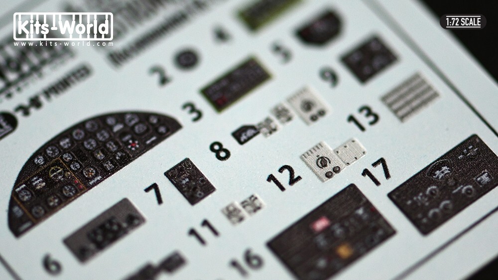 Kits World 1/72 3D Cockpit Instrument Panels B-25J Mitchell Eduard 7012 ...