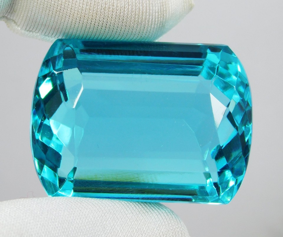 Premium Natural Swiss Blue Topaz 122.85 Ct Fancy Shape Loose Gemstone ...