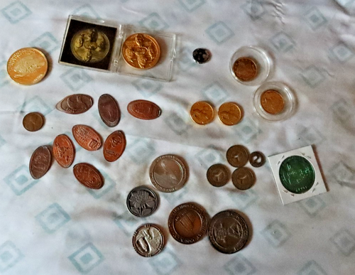LOT Vintage Coins Tokens Medals Transit Bus Souvenir Penny Soaring ...
