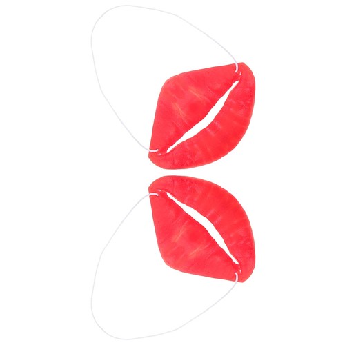 2 Pcs Party Decoration Funny Cartoon Lips Red Fake Human Cosplay ...
