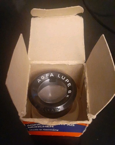 Vintage AGFA Lupe Loupe 8X Glass Magnifier With Box Made In Germany | eBay