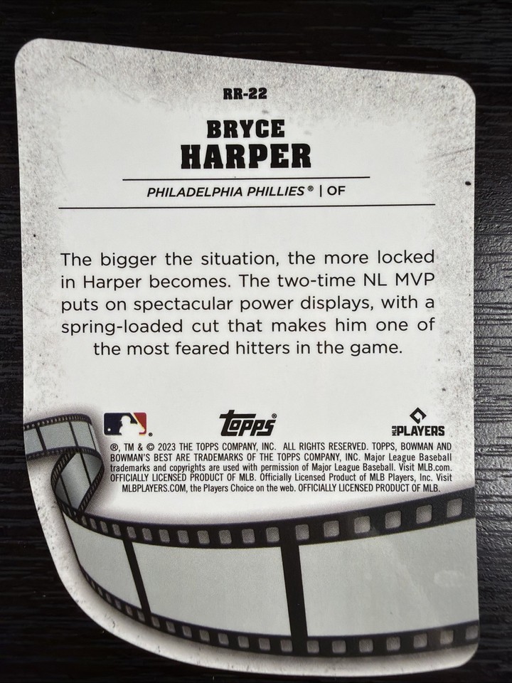 2023 Bowman's Best #RR-22 Bryce Harper Reel-to-Reel Die Cuts | eBay