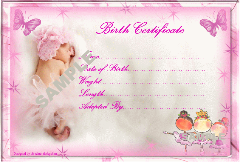 Baby Doll Birth Certificate