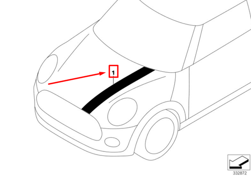 MINI COOPER F55 Bande d corative avant gauche 7434175 51147434175 ...