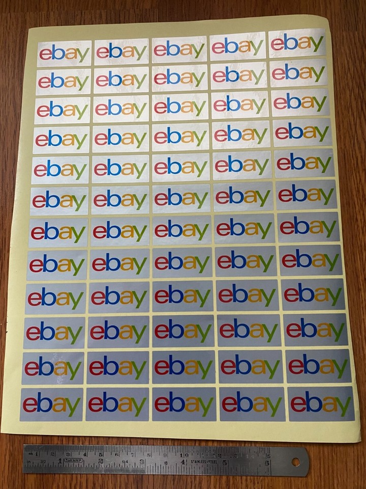 100 ebay Silver Stickers, Top Quality Stickers Silver Background + Free ...