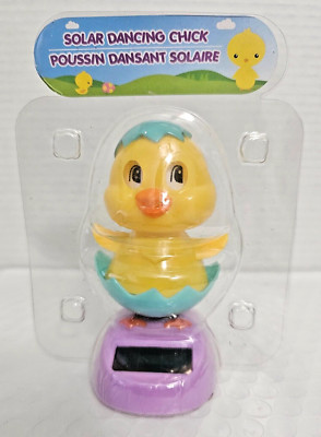 Solar Powered Dancing Toy New - Easter - Chick In Blue Easter Egg | eBay