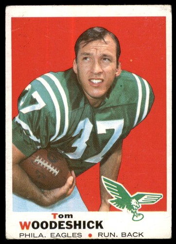 1969 Topps Football Tom Woodeshick RC Philadelphia Eagles #198 | eBay