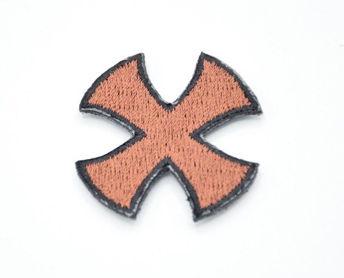 NOVESKE RIFLE WORKS "IRON CROSS BURGUNDY" LOGO PATCH HOOK/LOOP BACKING ...