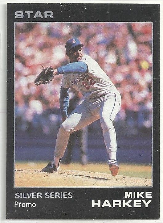 Mike Harkey 1990 Star Chicago Cubs Silver Series Promo Card (400 Made ...