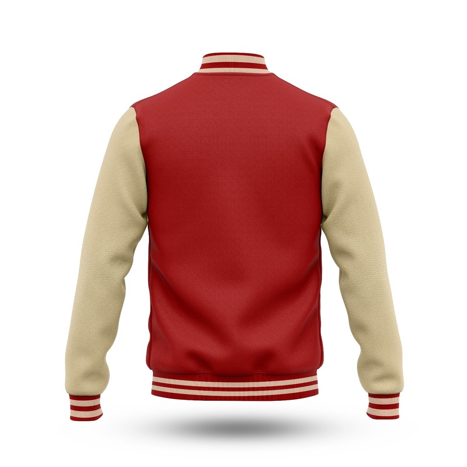 Bomber Jacket With Original Leather Sleeves & Wool Body, American ...