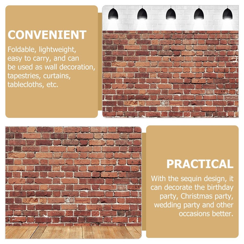 Background Decor Photo Brick Wall Backdrop for Portrait Backdrops ...