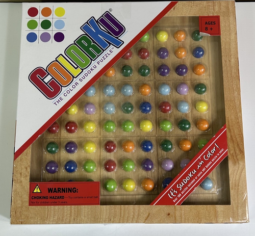 COLORKU Wooden Board Game Color Sudoku Puzzle Complete w/ Cards ...